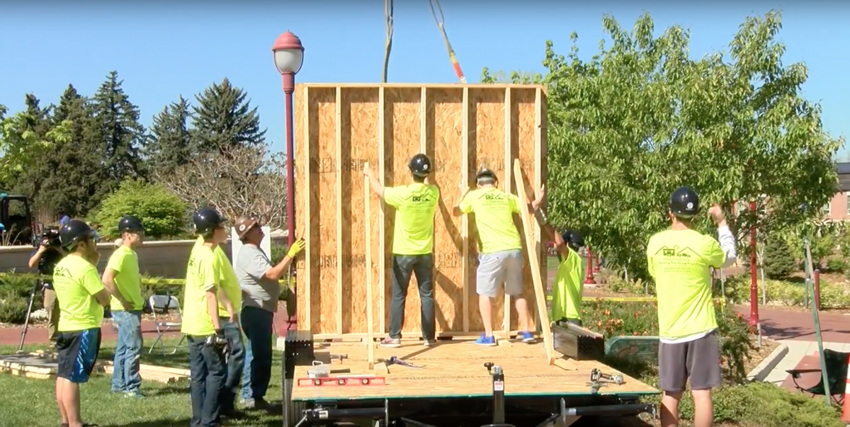 University of Denver Students Speed Build a Tiny House for the Homeless ...