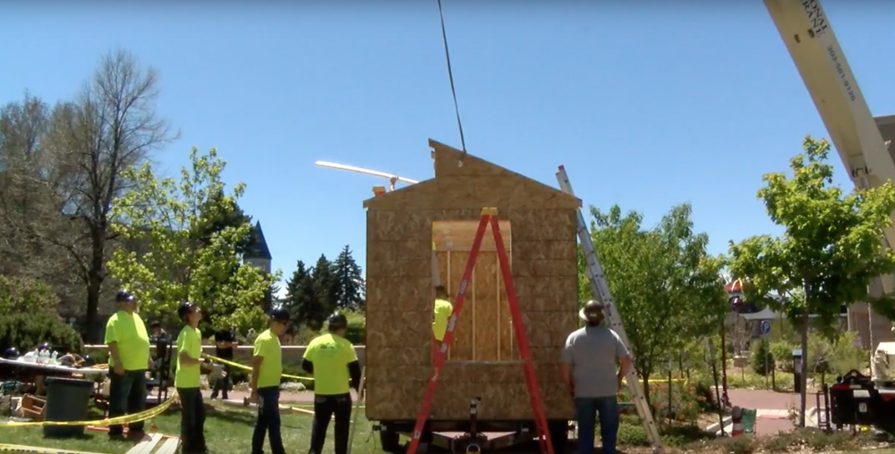 University of Denver Students Speed Build a Tiny House for the Homeless ...